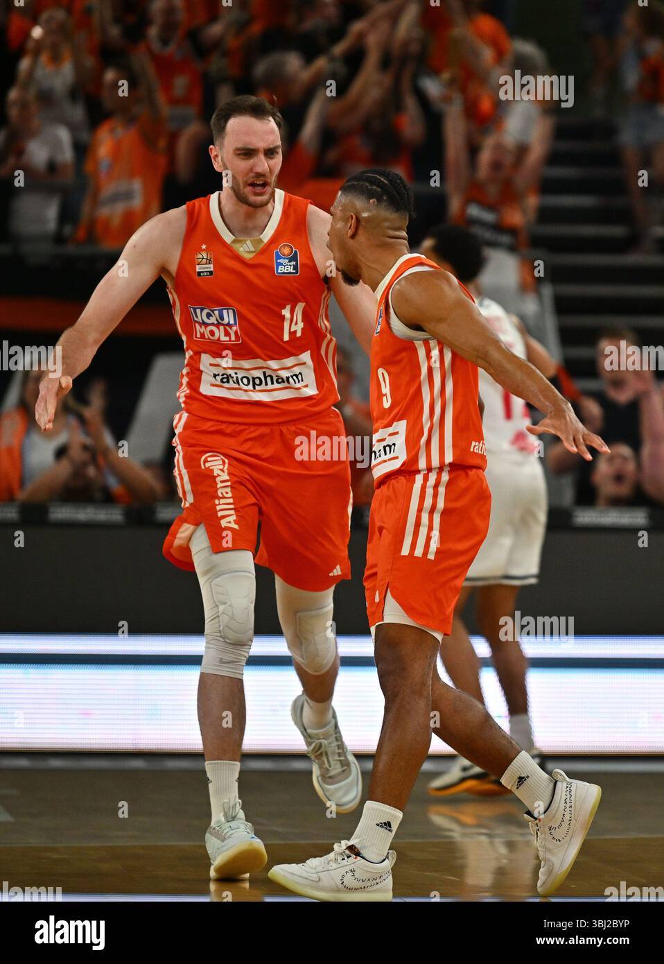 12 June 2025, Bavaria, Neu-Ulm: Basketball: Bundesliga, ratiopharm Ulm ...
