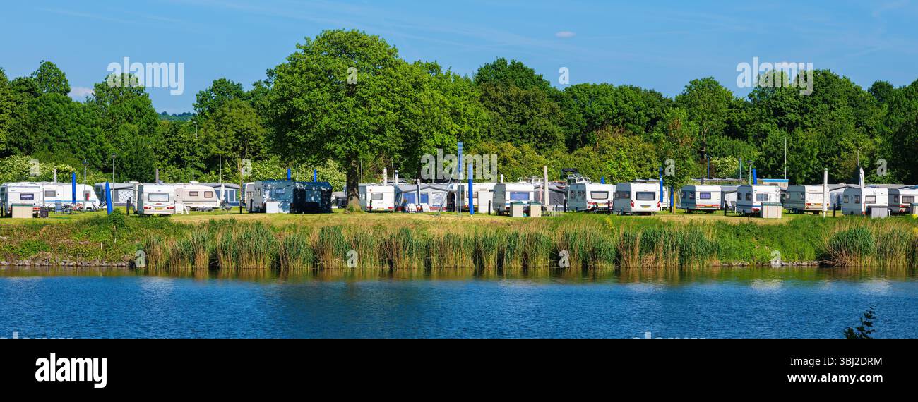 Maastricht, Netherlands - May 12, 2025: Panoramic view of a caravan ...