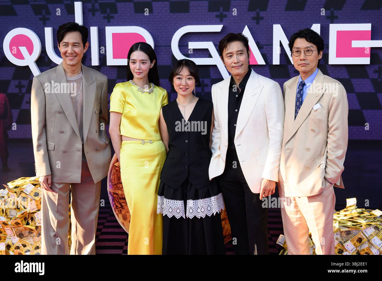 London, UK. June 12th, 2025. Lee Jung-jae, Kim Ji-yeon, Park Gyu-young ...