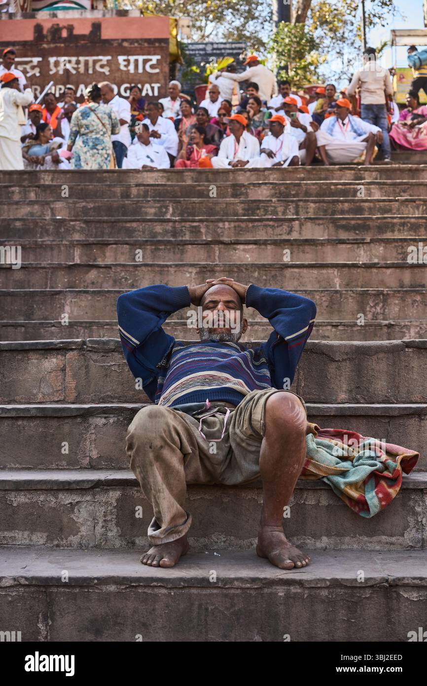Street Scene with Locals in Varanasi, India Stock Photo - Alamy