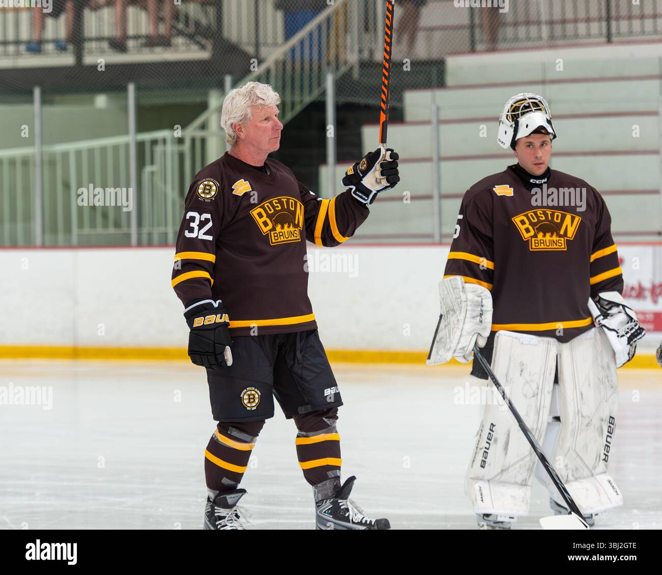 Boston Bruins Alumni, Bruce Crowder, being introduced before the Heroes ...