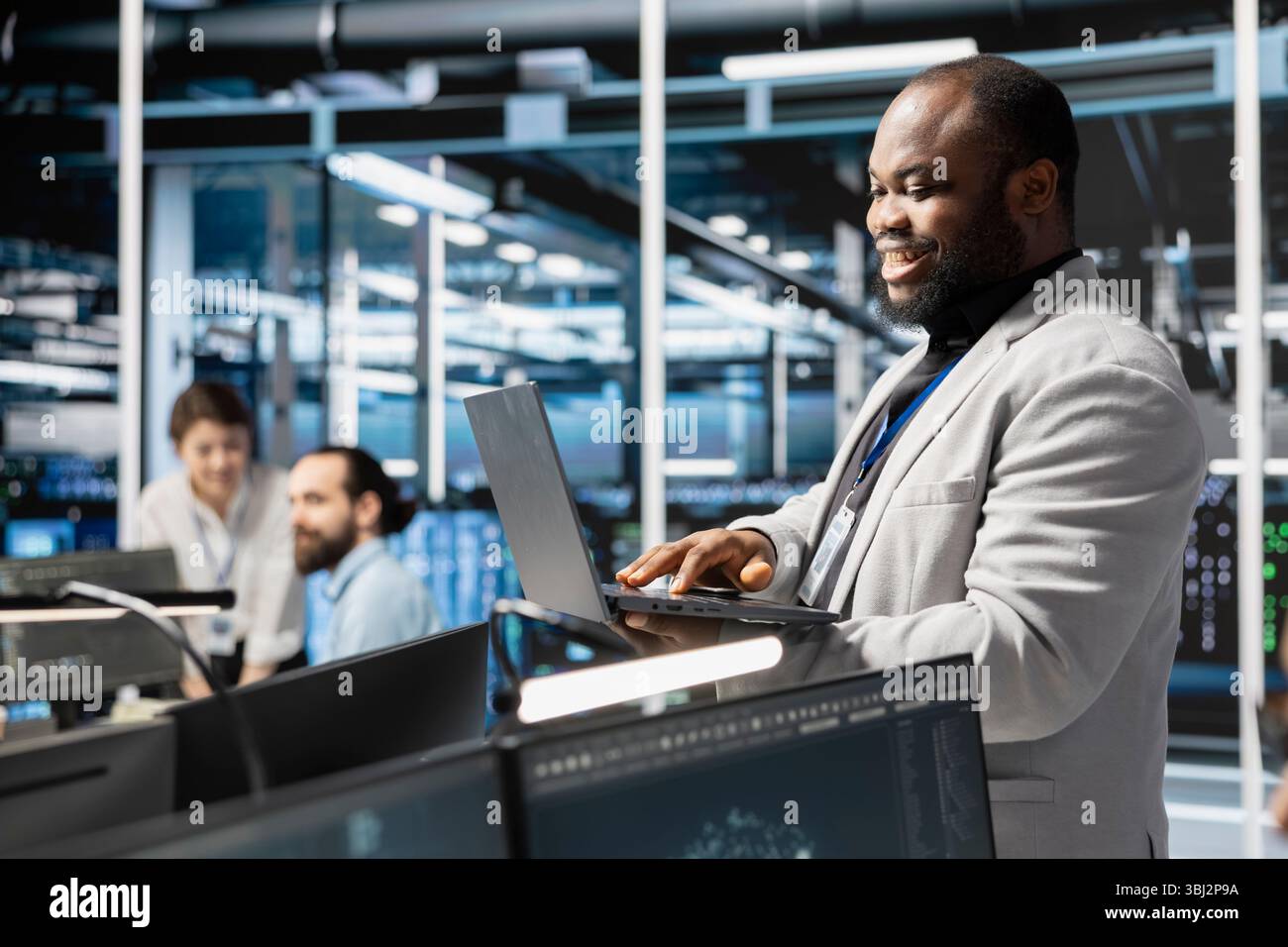 Jolly data center admin hi-res stock photography and images - Alamy