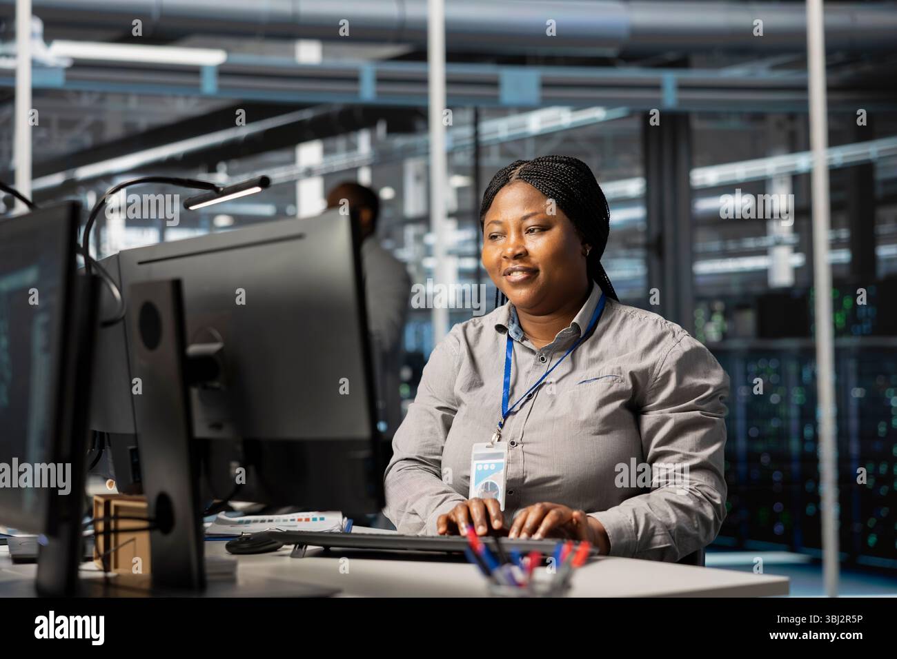 Jolly data center admin hi-res stock photography and images - Alamy