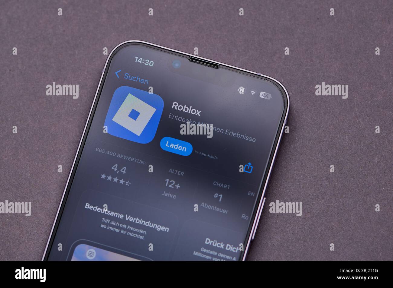A Smartphone Screen Displays The Well-known Gaming Application Roblox ...