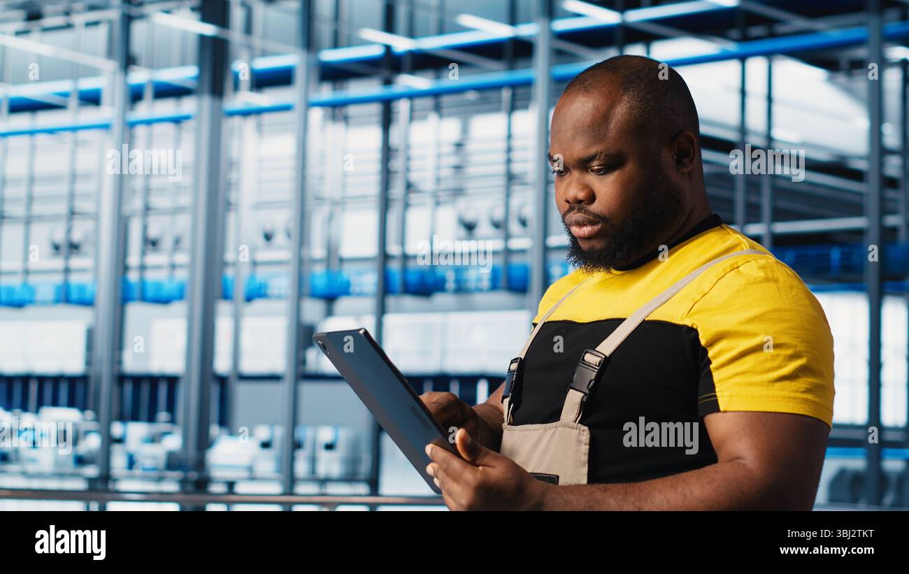 Industry 4.0 photovoltaics plant admin using digital device app to ...