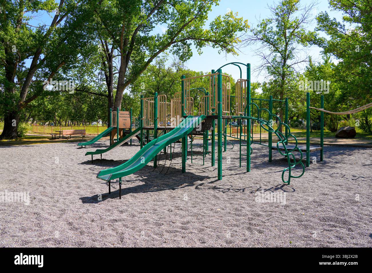 Playground in the Dinosaur Provincial Park, Alberta, Canada Stock Photo ...