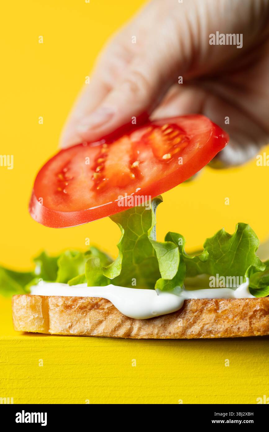 Process making club sandwich hi-res stock photography and images - Alamy