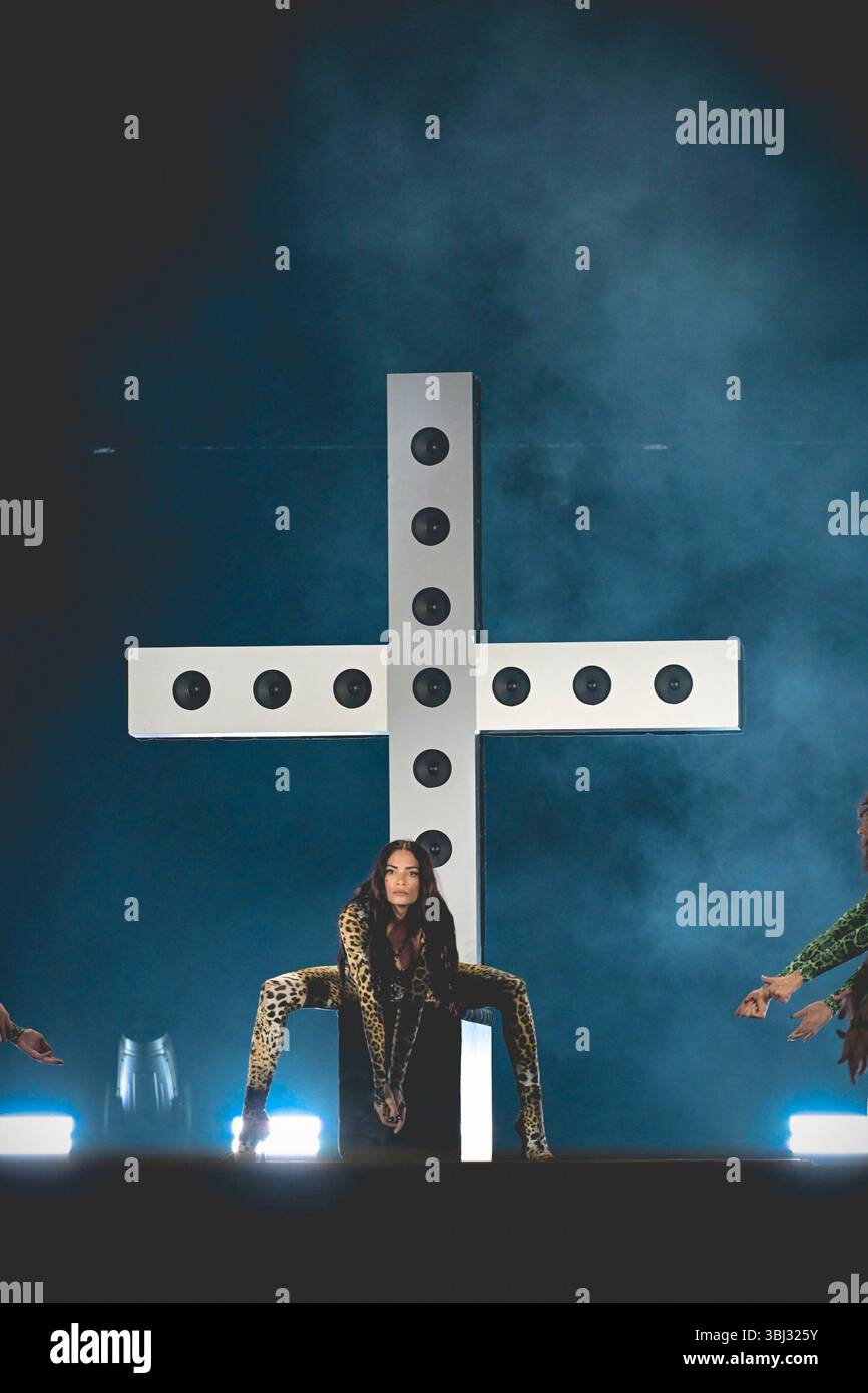 June 12, 2025, Napoli, Italy: Italian singer Elodie Di Patrizi, known ...