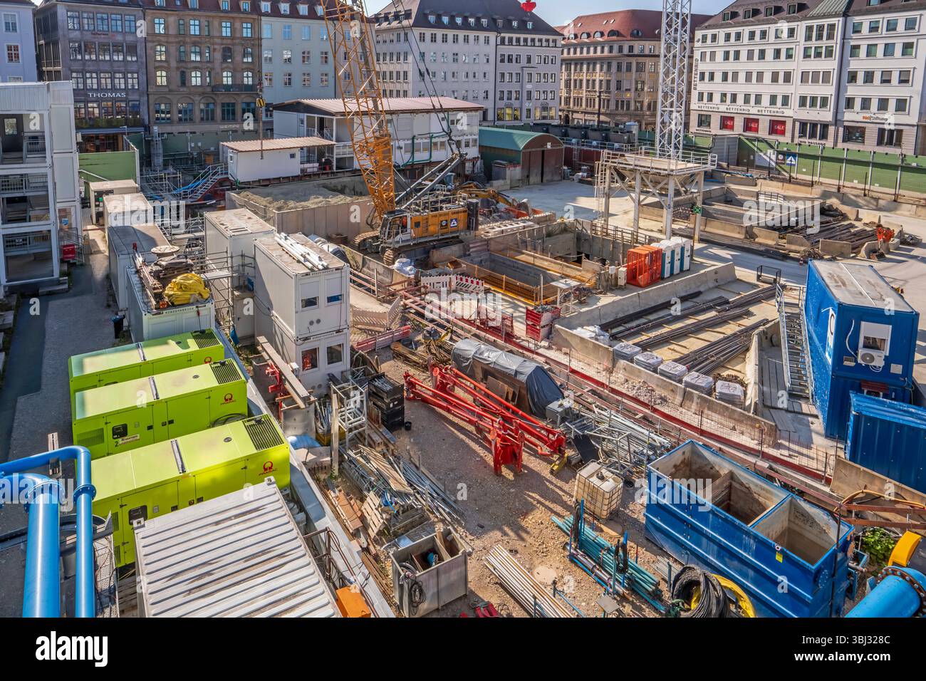 Zweite S-Bahn Stammstrecke, Baustelle am Marienhof, München, Juni 2025 ...