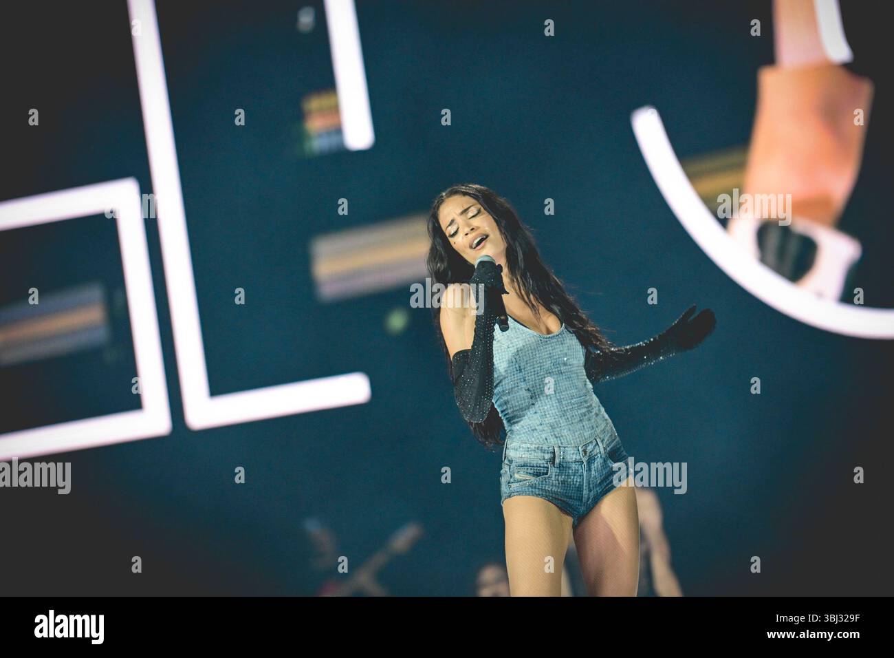 June 12, 2025, Napoli, Italy: Italian singer Elodie Di Patrizi, known ...