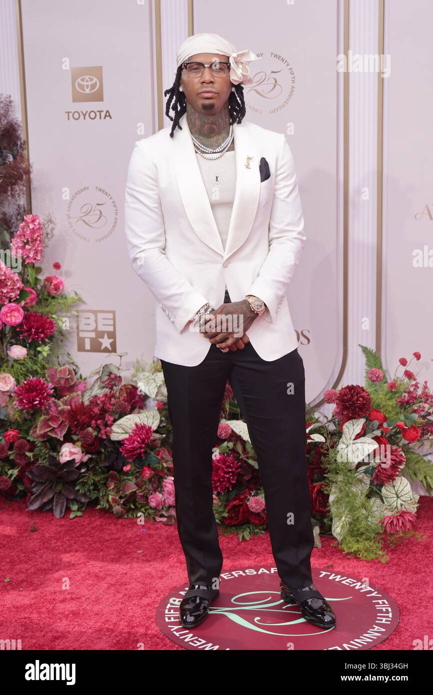 Los Angeles, USA. 10th June, 2025. Money Bagg Yo attends the 2025 BET ...