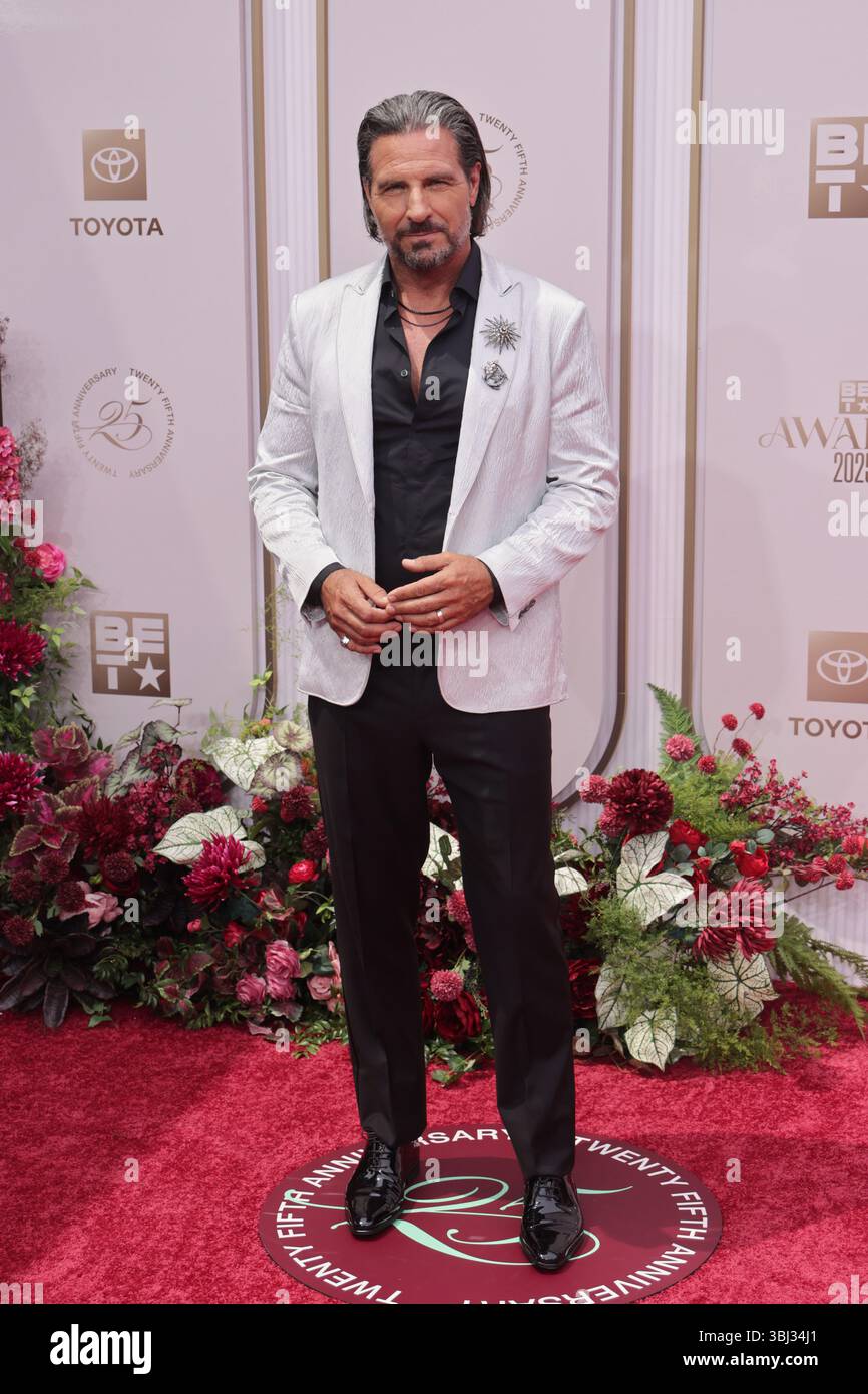 Los Angeles, USA. 10th June, 2025. Ed Quinn attends the 2025 BET Awards ...