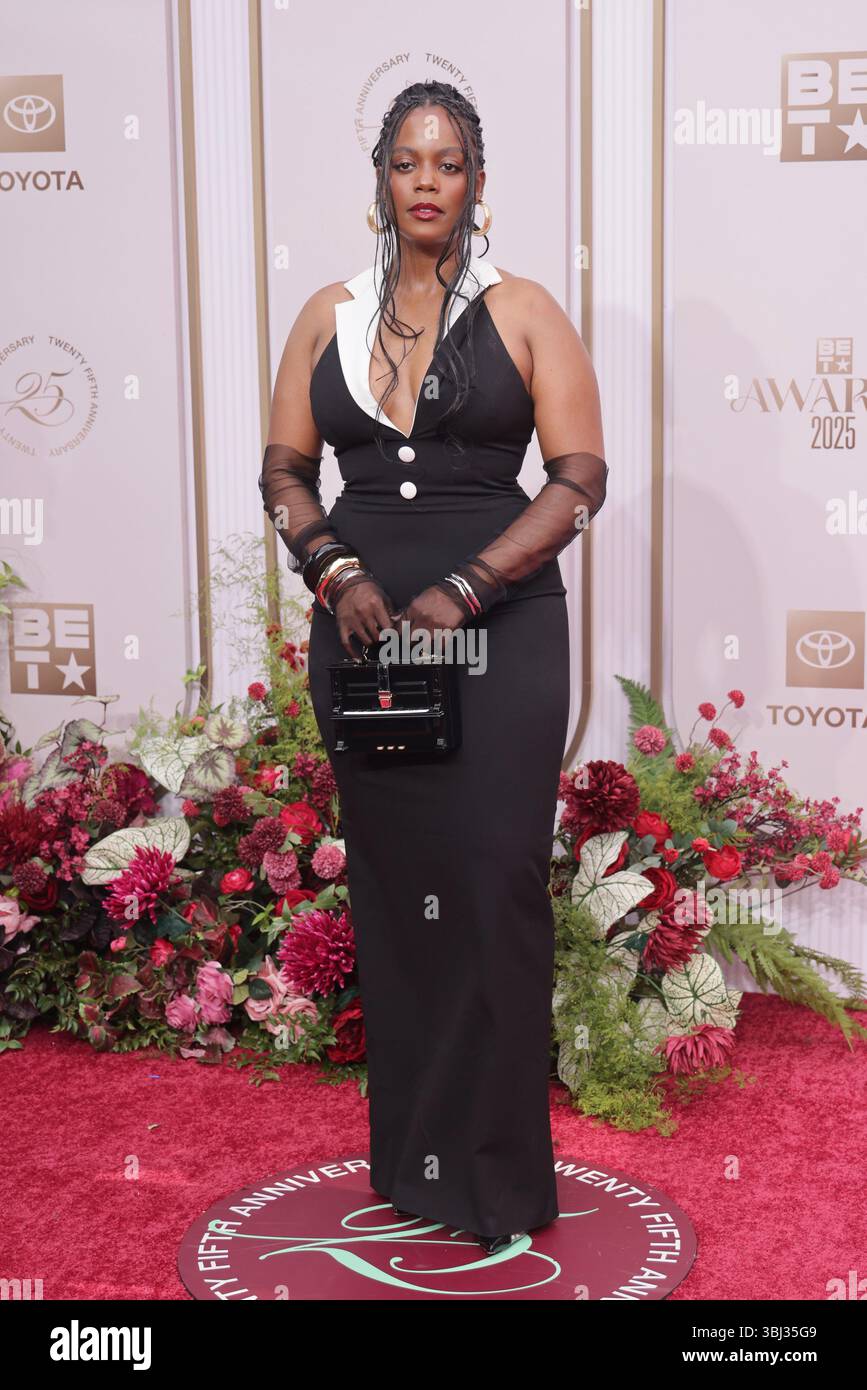 Los Angeles, USA. 10th June, 2025. Novi Brown attends the 2025 BET ...