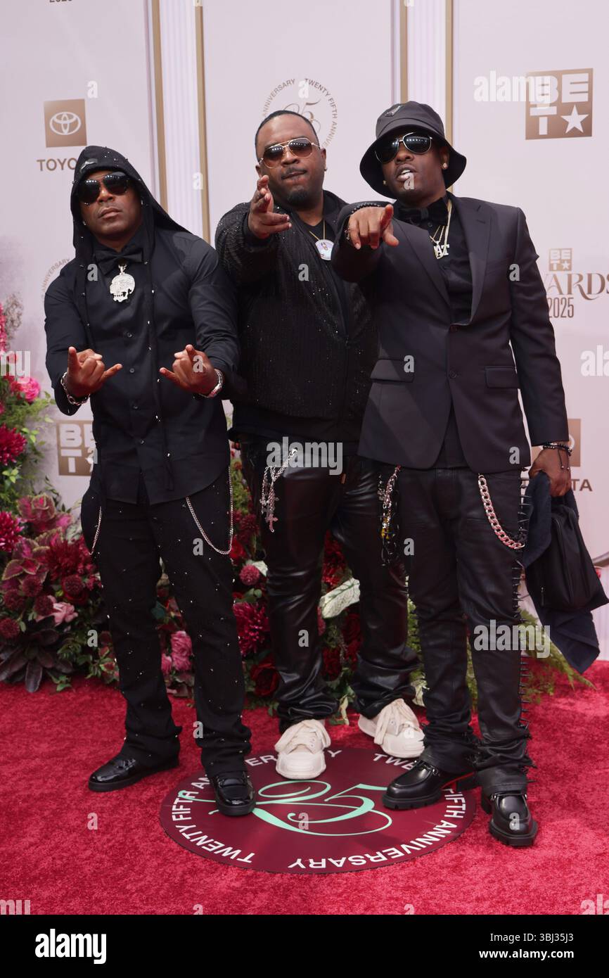 Los Angeles, USA. 10th June, 2025. Shop Boyz attend the 2025 BET Awards ...
