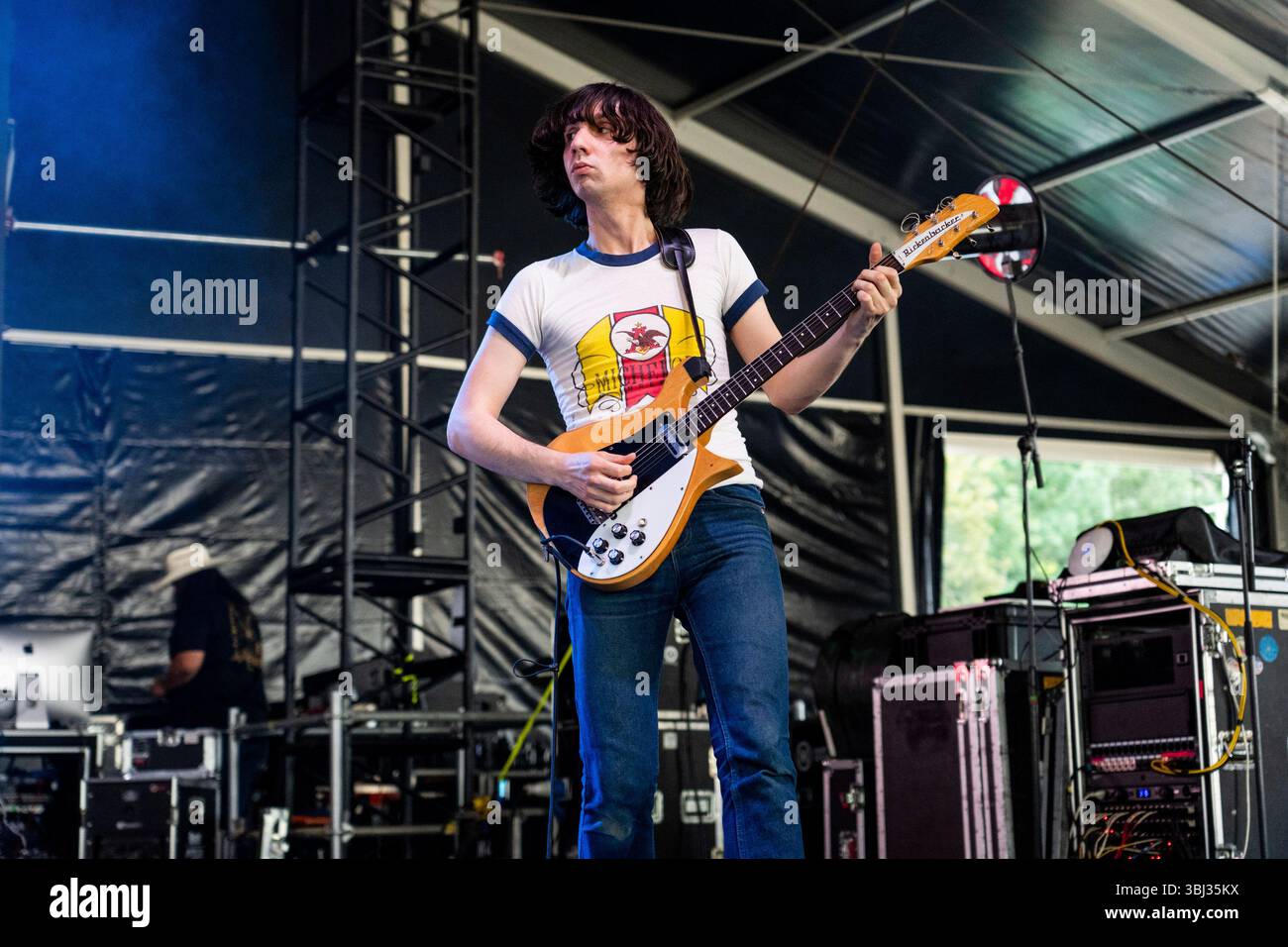 Michael D'Addario of The Lemon Twigs performs during the Bonnaroo Music ...