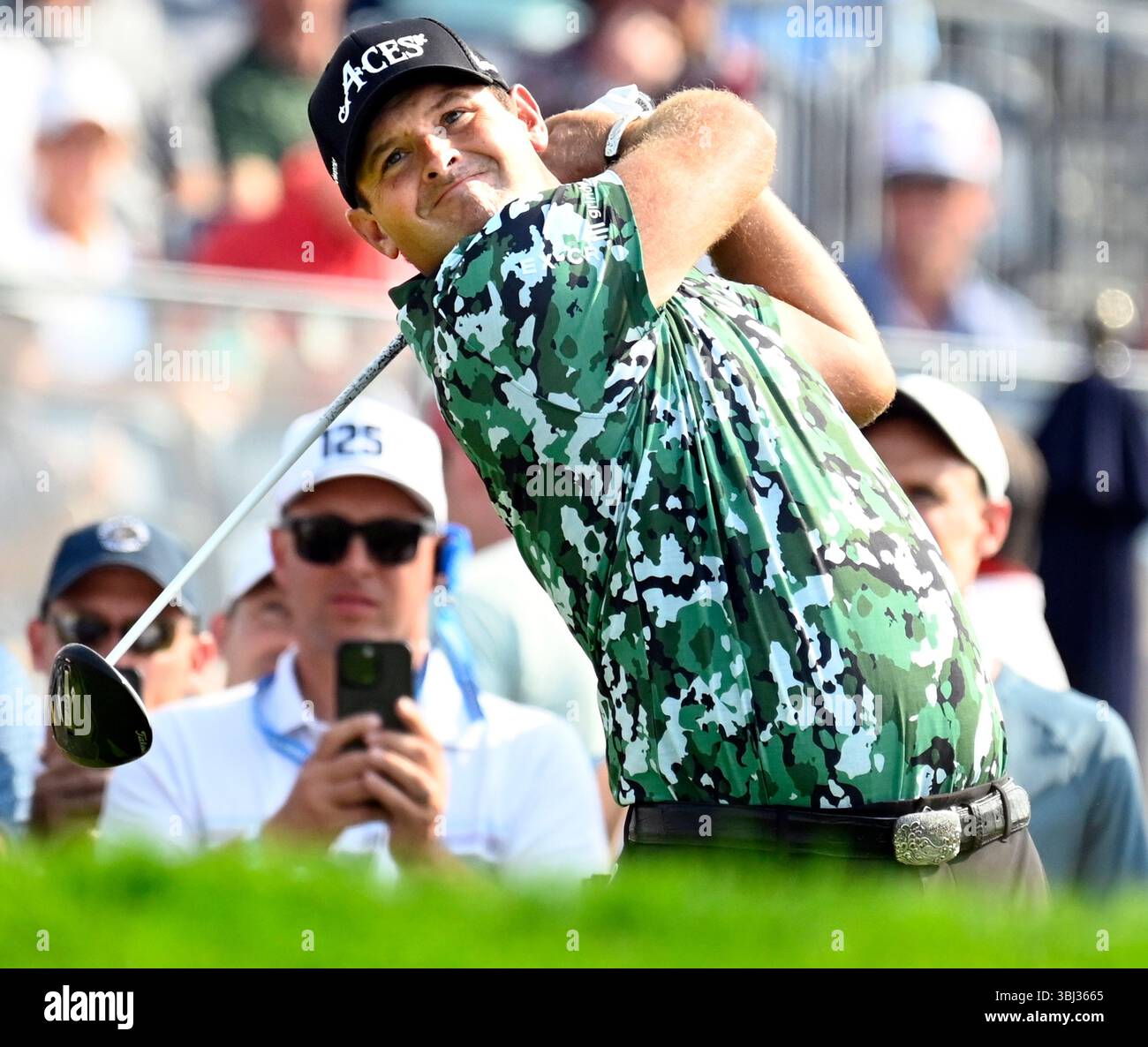 Patrick Reed drives the12th hole during the first round of the 125th U ...