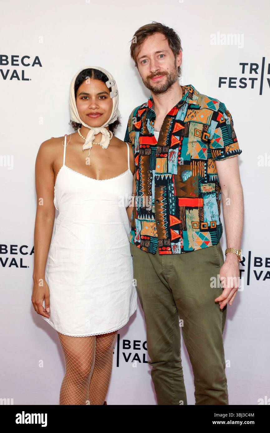 Actor Zazie Beetz, left, and screenwriter David Rysdahl attend the ...