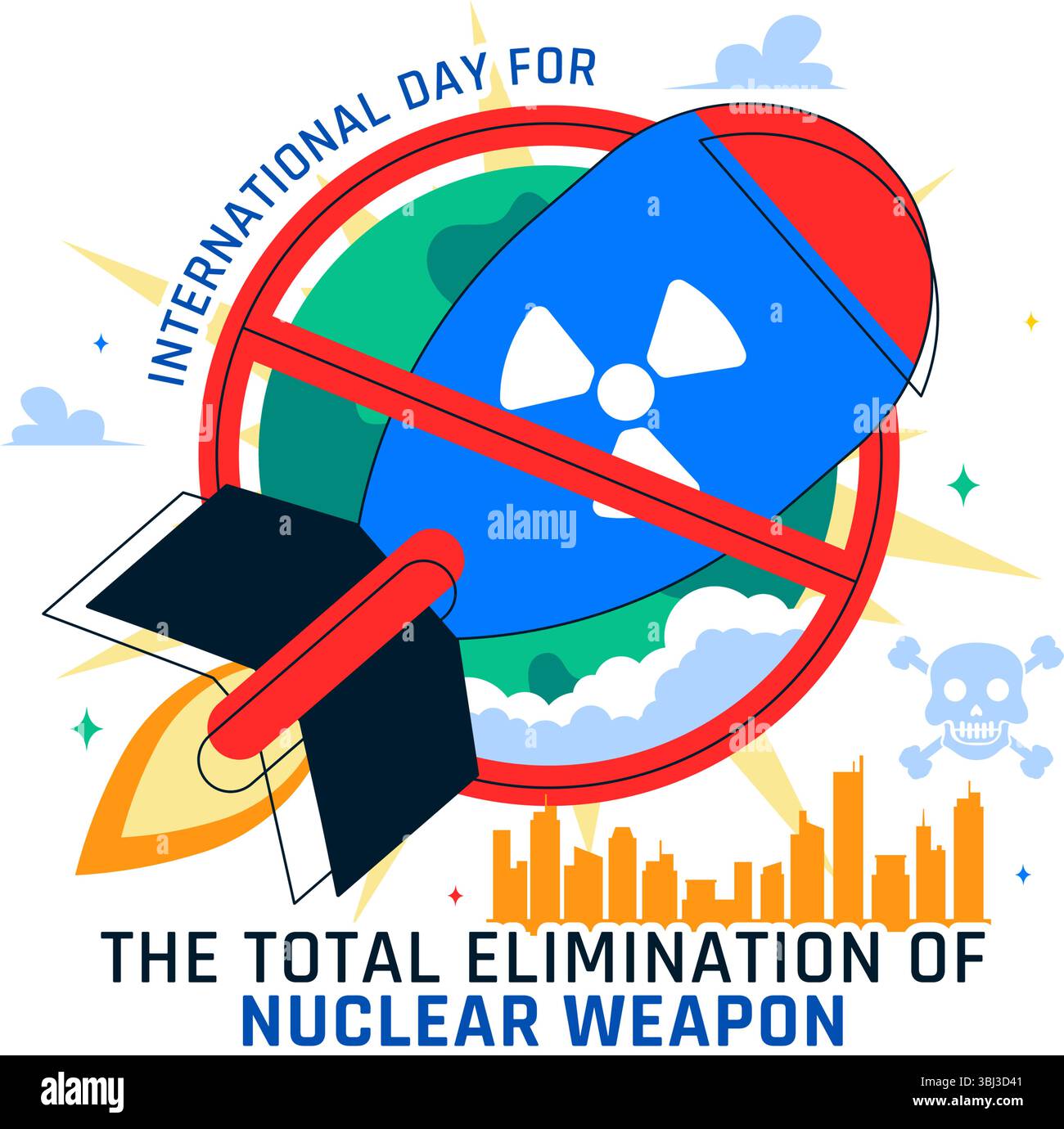 International Day for the Total Elimination of Nuclear Weapons Vector ...