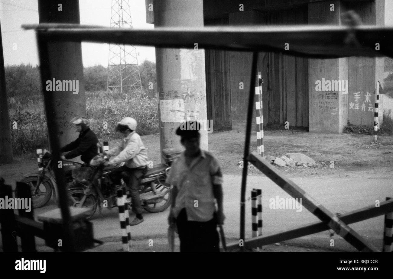 Railway Level Crossing at Late 2000s Shandong Province, China Stock ...