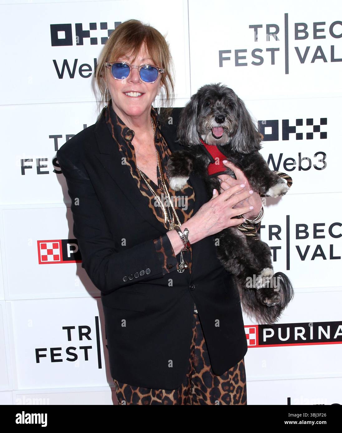 New York City, USA. 12th June, 2025. Jane Rosenthal and dog Lucy ...