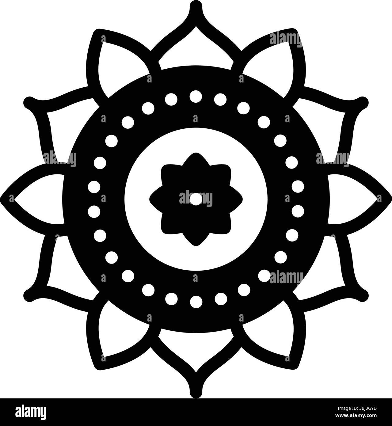 Rangoli floor design Black and White Stock Photos & Images - Alamy