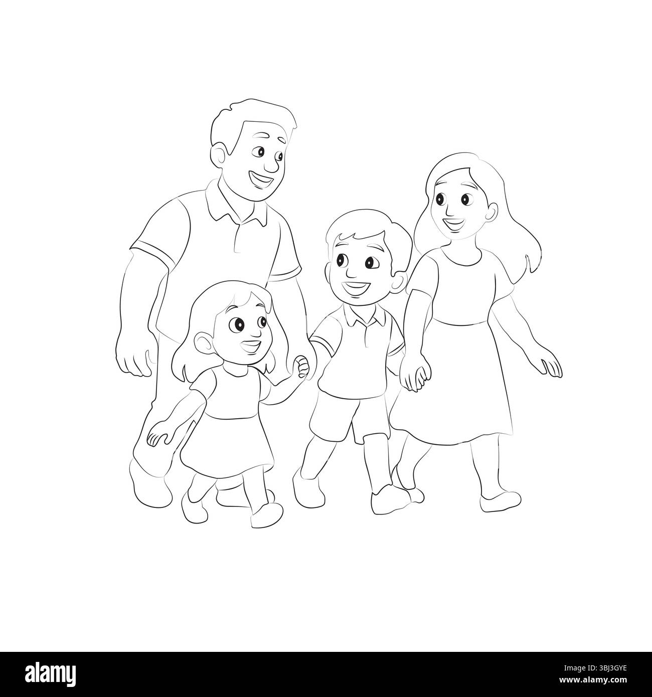 Kids line art Stock Vector Images - Alamy