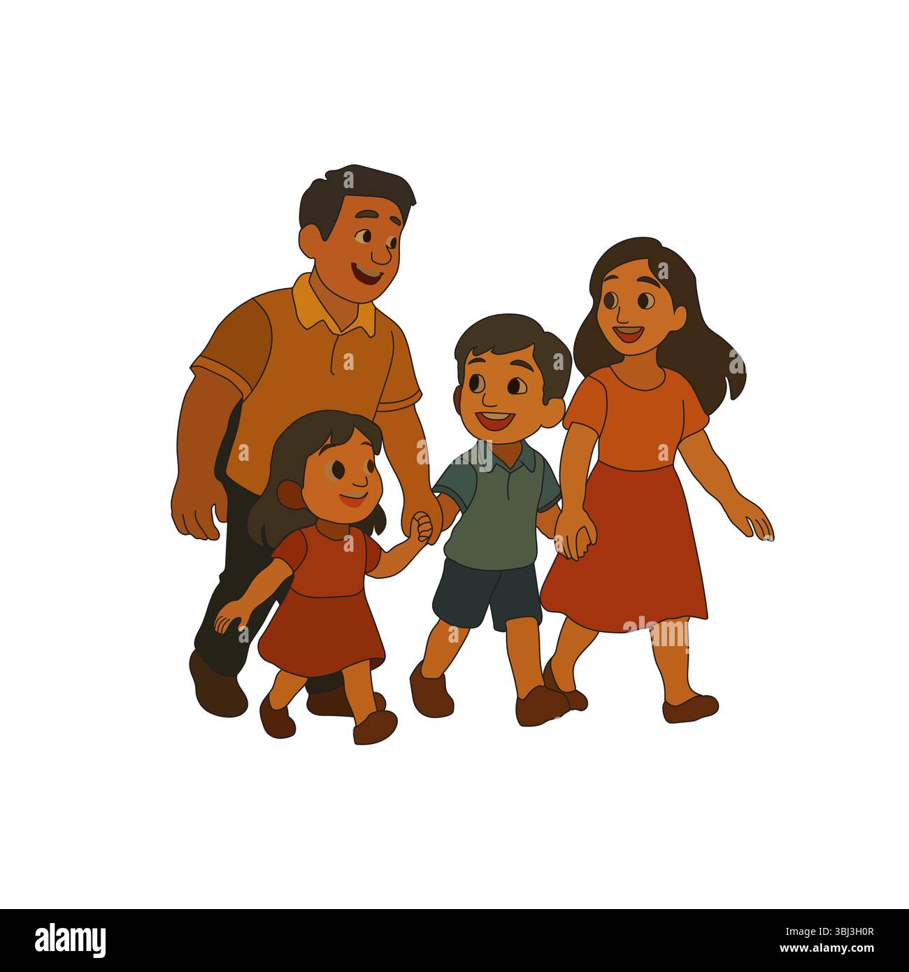 Children walking together in Cut Out Stock Images & Pictures - Alamy