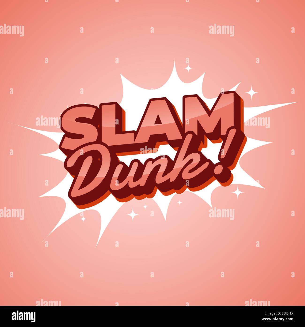 Energetic slam dunk artwork for sporty fashion Stock Vector Image & Art ...