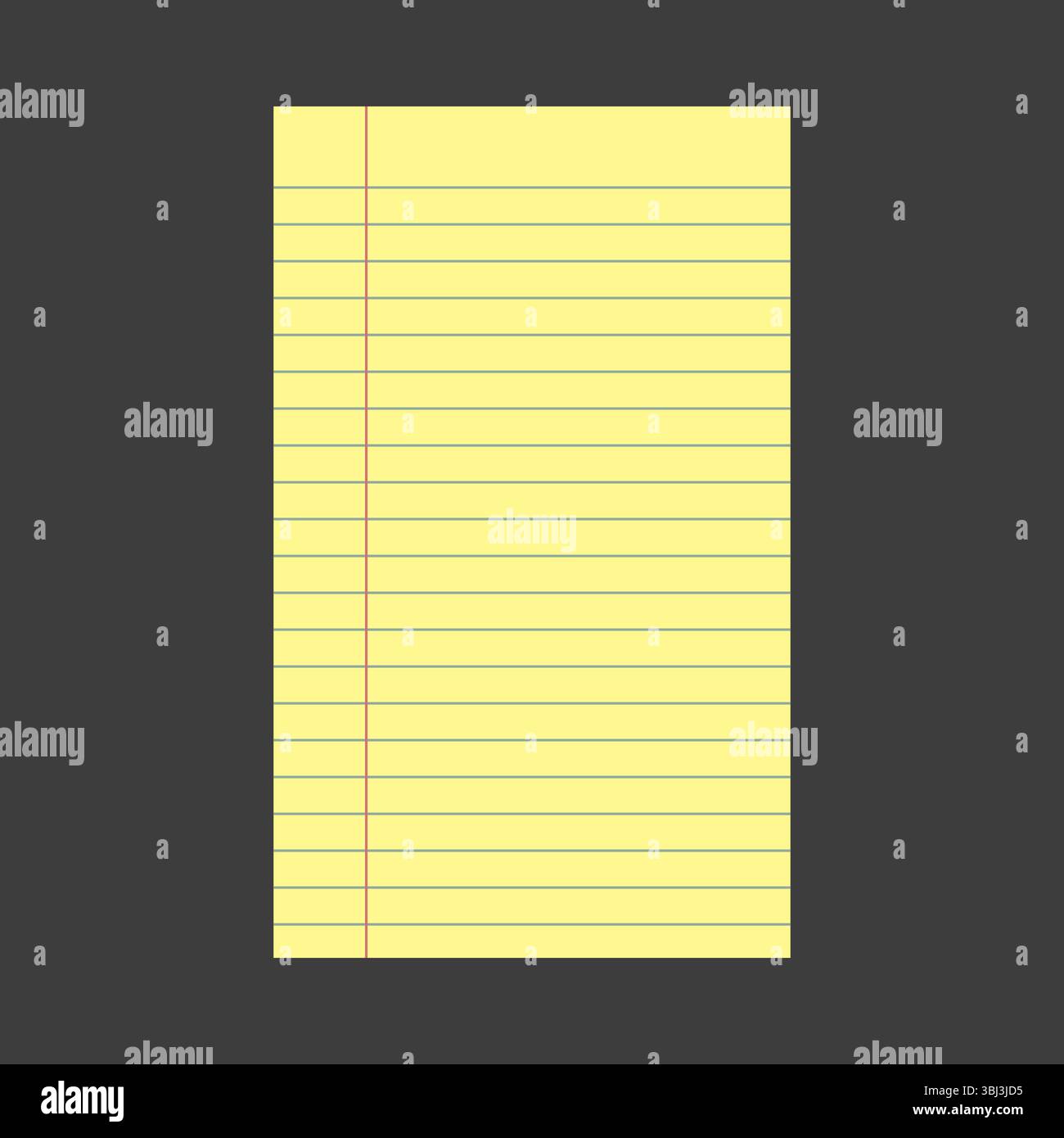 Legal Yellow Paper. Lined sheet of paper with horizontal blue lines and ...