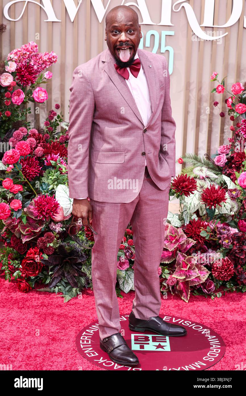 LOS ANGELES, CALIFORNIA, USA - JUNE 09: American actor Malcolm Barrett ...