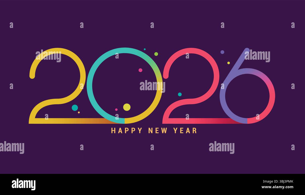 Happy new year 2026 clipart hi-res stock photography and images - Alamy