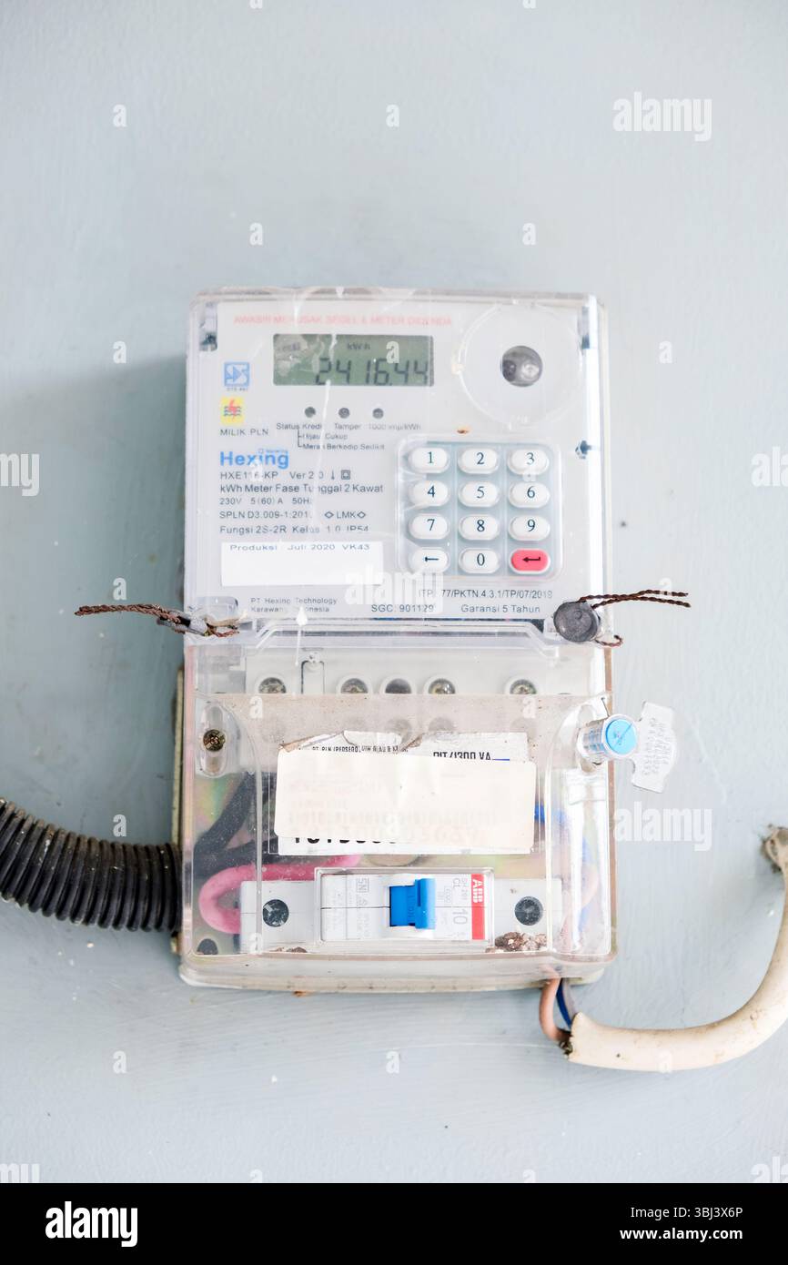 Pekanbaru, Indonesia - April 25, 2025: Prepaid electricity or token ...