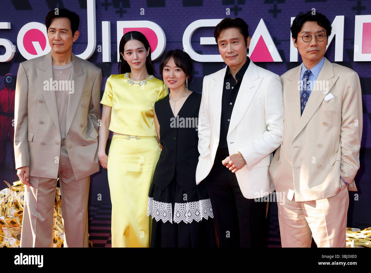 London, UK. 12th June, 2025. Lee Byung-hun, Hwang Dong-hyuk, Lee Jung ...