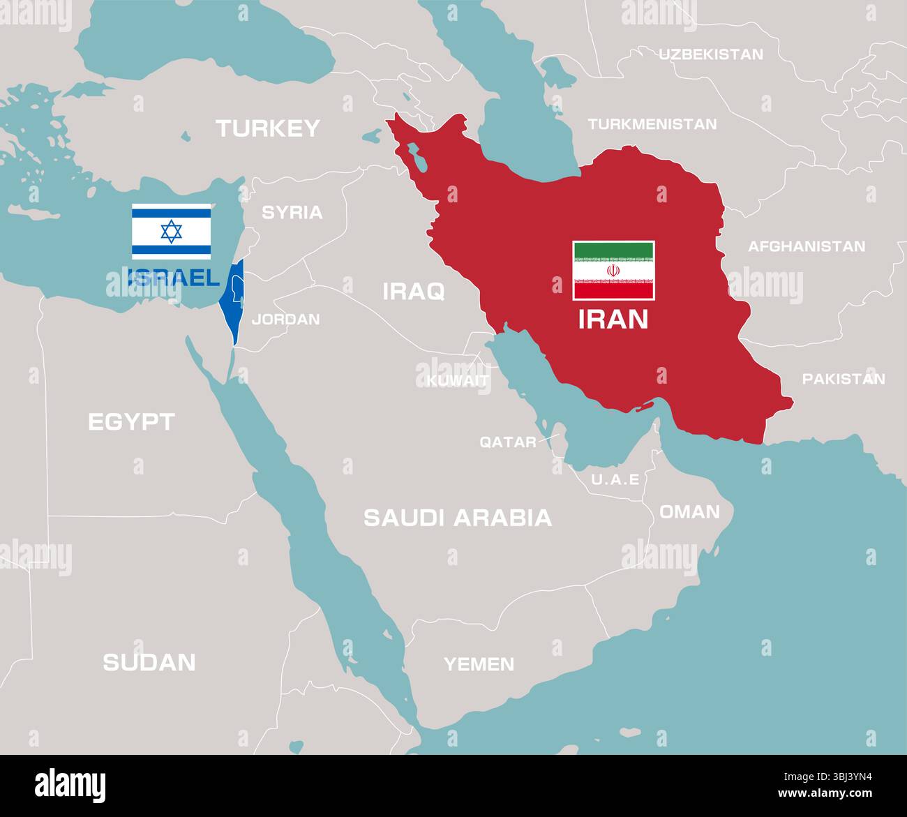Map of israel vs arab Stock Vector Images - Alamy