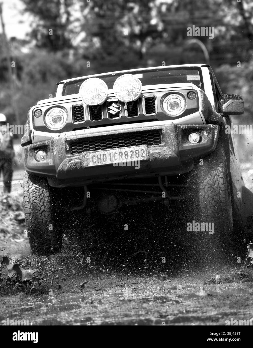 Suzuki jimny 4x4 Black and White Stock Photos & Images - Alamy