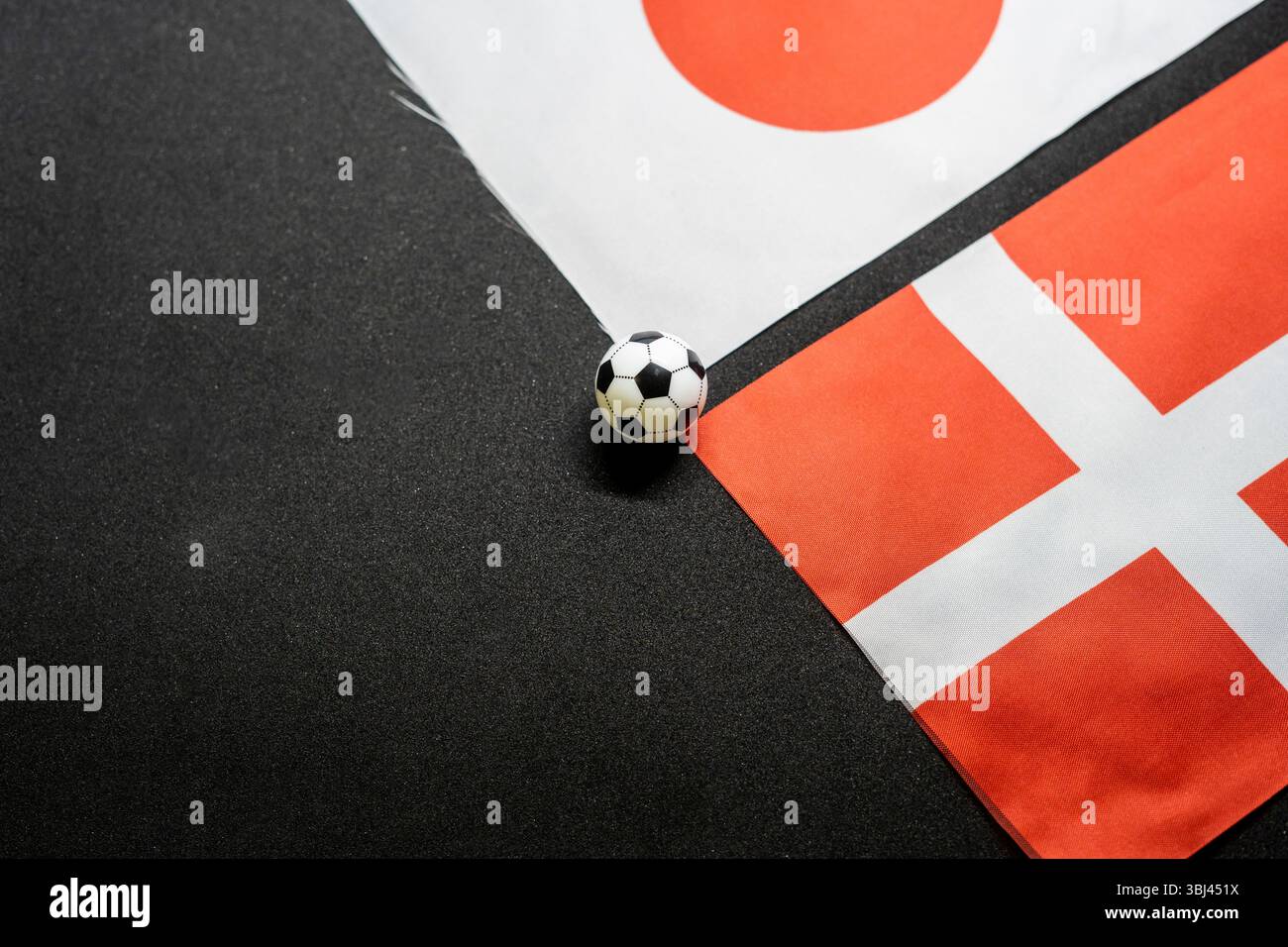 Japan vs Denmark, Football match with national flags Stock Photo - Alamy