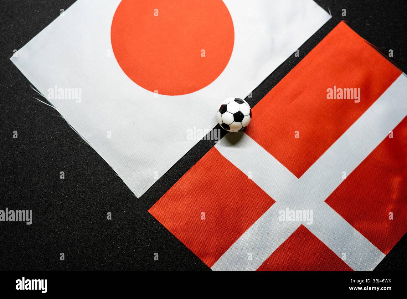Japan vs Denmark, Football match with national flags Stock Photo - Alamy