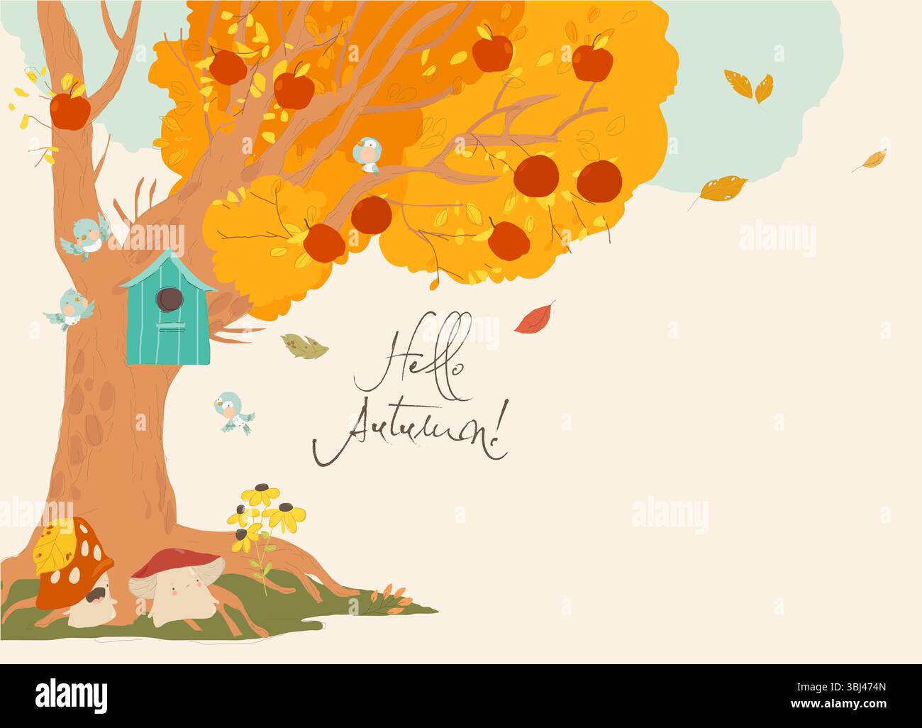 Apple harvest time in Stock Vector Images - Alamy