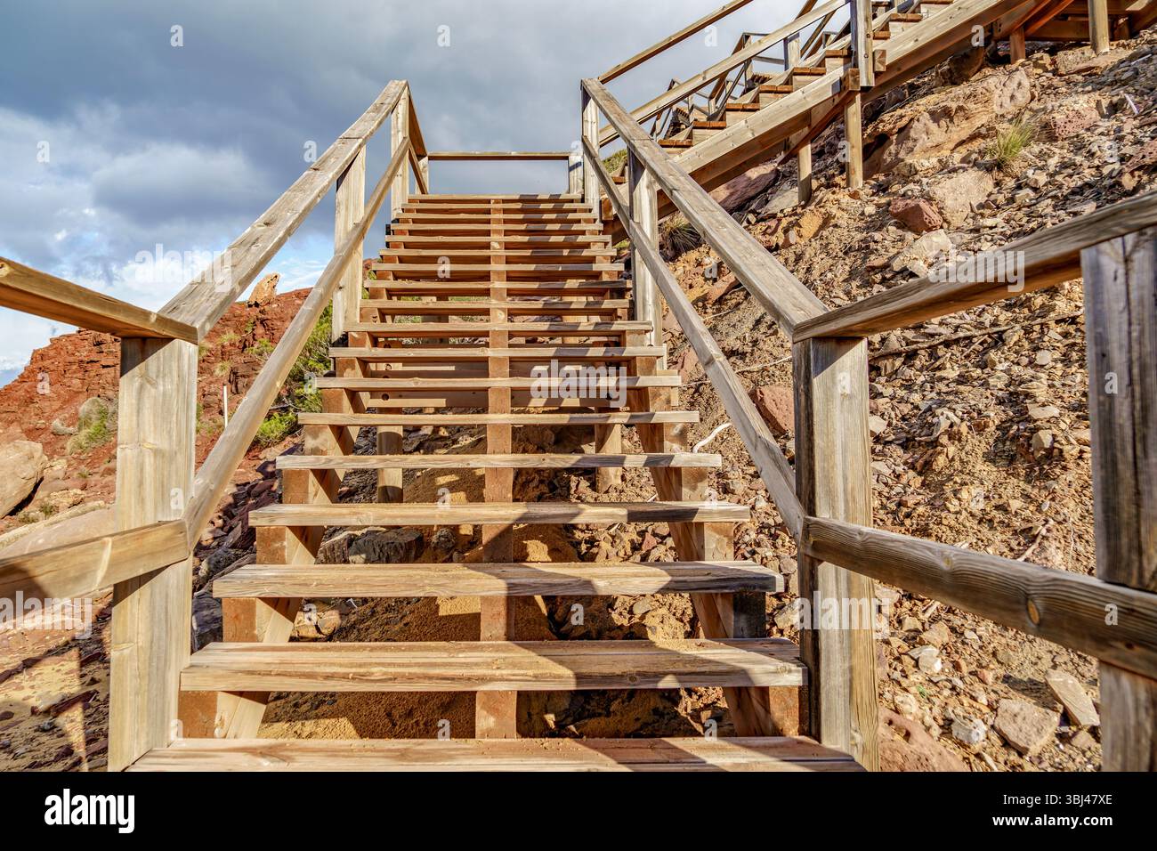 Stairs down hillside beach hi-res stock photography and images - Alamy