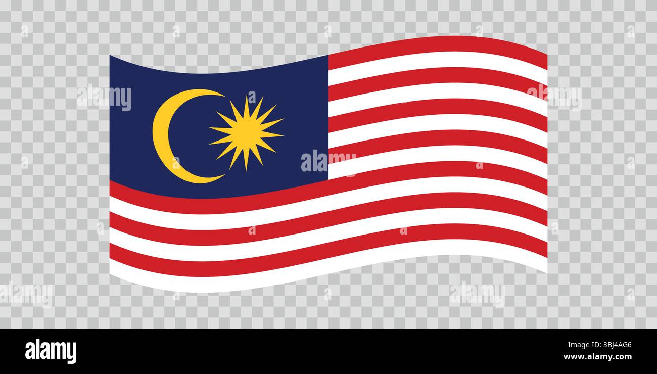 Flag of Malaysia. Malaysian national symbol in official colors ...