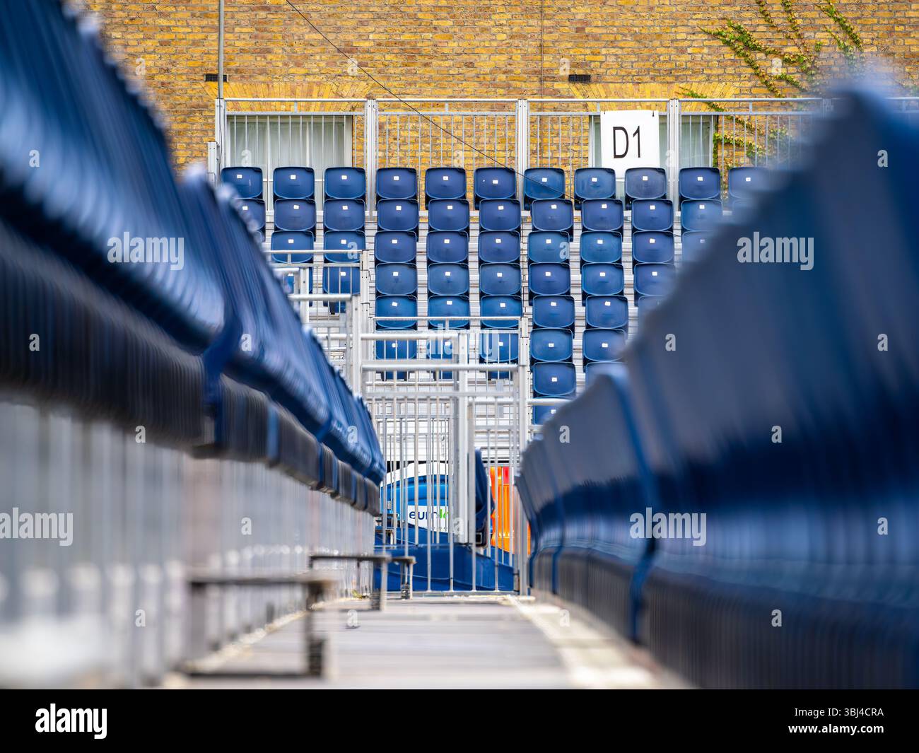 London, United Kingdom - May 26, 2025: A perspective view of empty ...