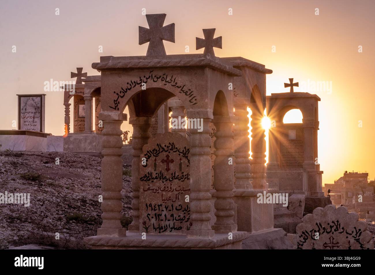 ALQOSH, IRAQ - SEPTEMBER 28, 2022: Cemetery in Alqosh village ...
