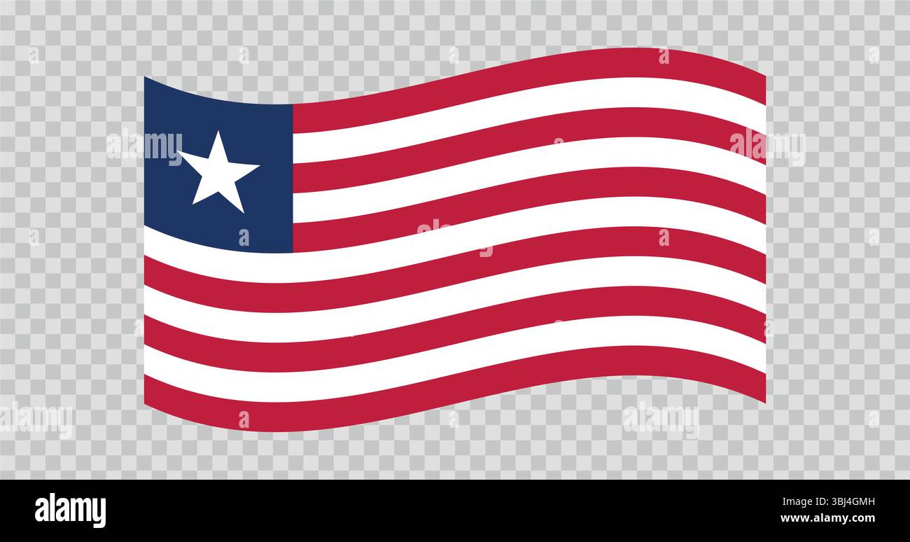 Flag of Liberia. Liberian national symbol in official colors. Template ...