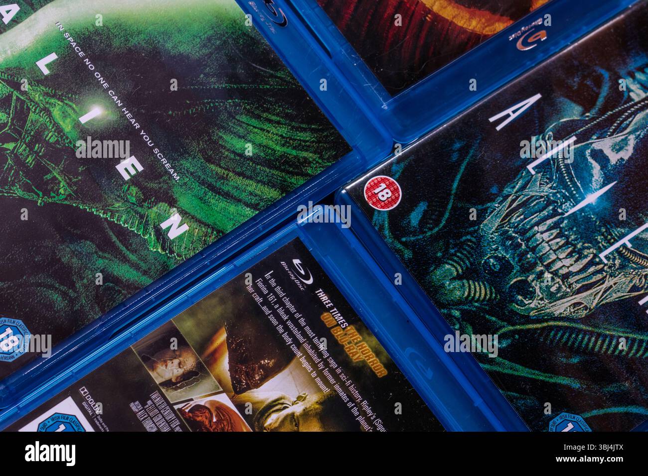 Alien Blu-ray movie collection background. Editorial use only Stock ...