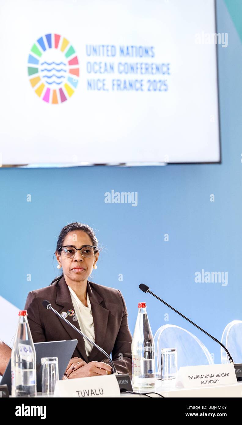 June 12, 2025, Nice, France, France: RABAB FATIMA, under-secretary ...