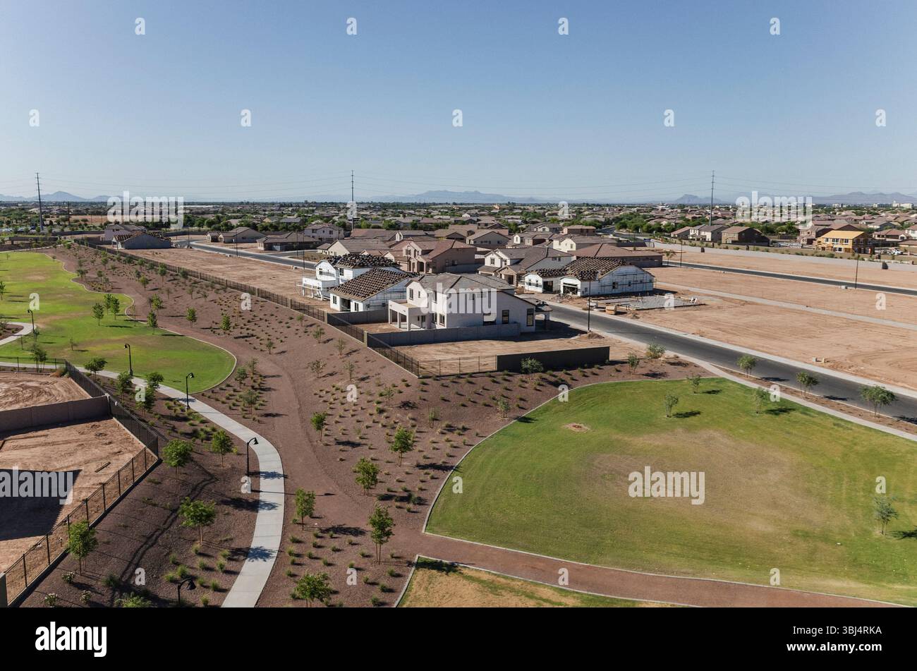 New building in suburbs aerial hi-res stock photography and images - Alamy