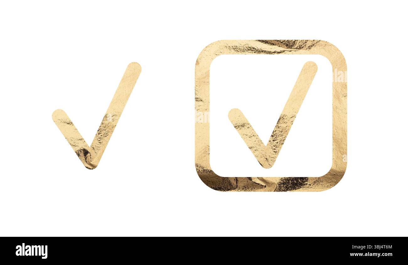 Yes ok representing tick symbol Cut Out Stock Images & Pictures - Alamy