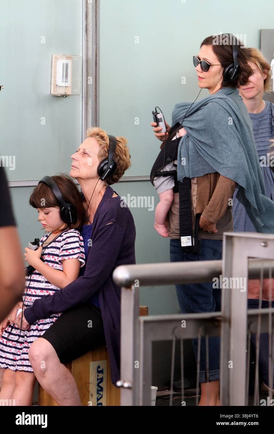 Maggie Gyllenhaal and her husband Peter Sarsgaard with their children ...