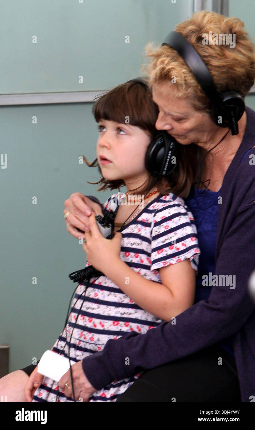 Maggie Gyllenhaal and her husband Peter Sarsgaard with their children ...