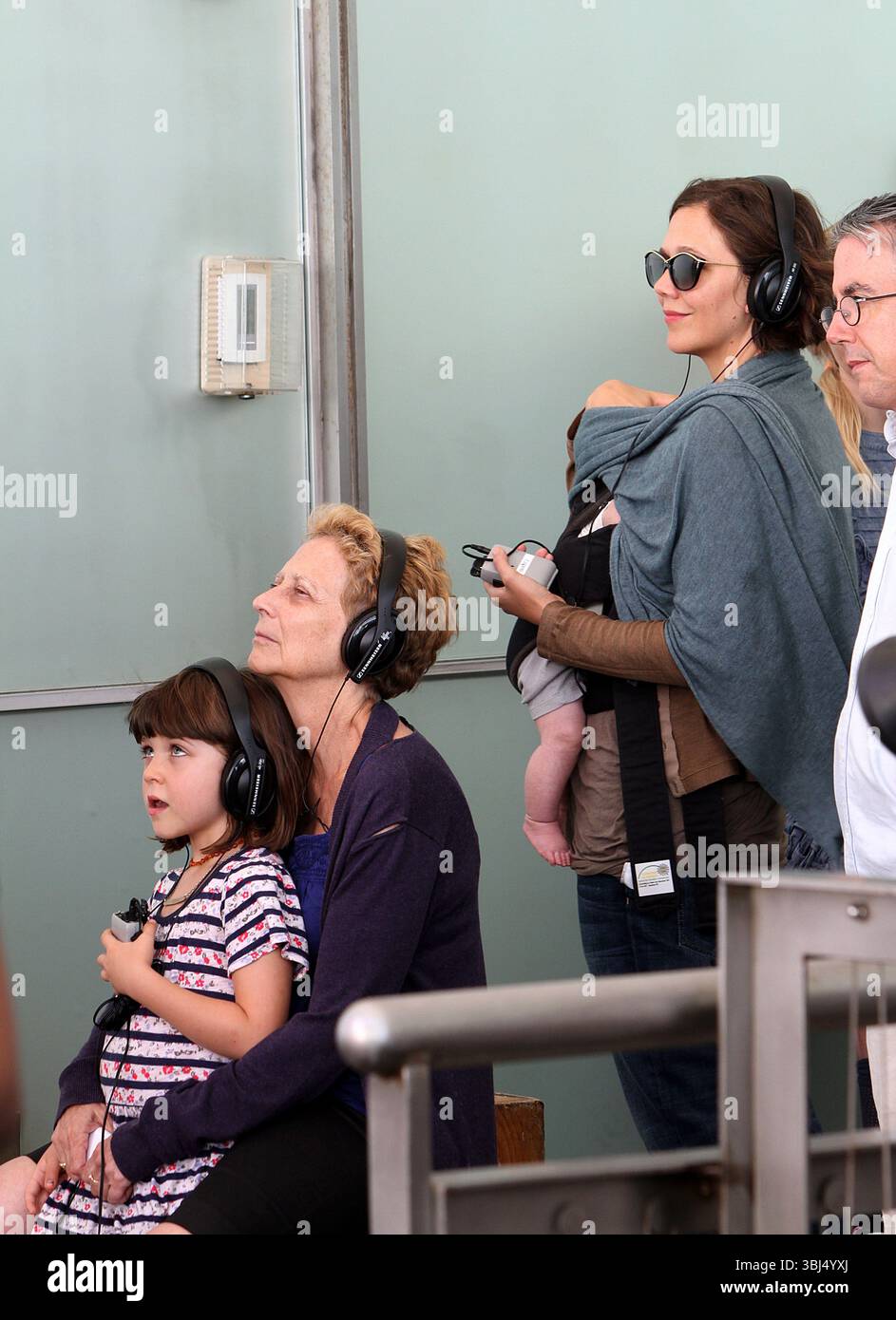 Maggie Gyllenhaal and her husband Peter Sarsgaard with their children ...